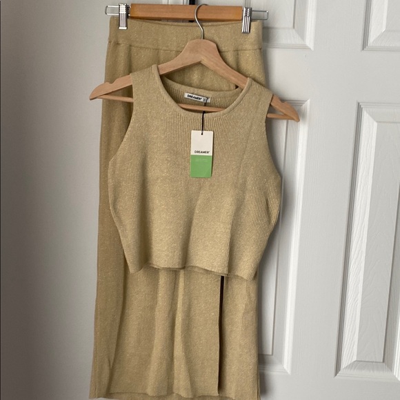 Zara | Skirts | Zara Tan Fit And Flare Midi Skirt | Poshmark